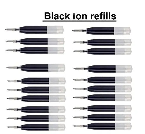 20 Genuine Intrepid Black Ion Gel Ink Refill Cartridges for All Cross