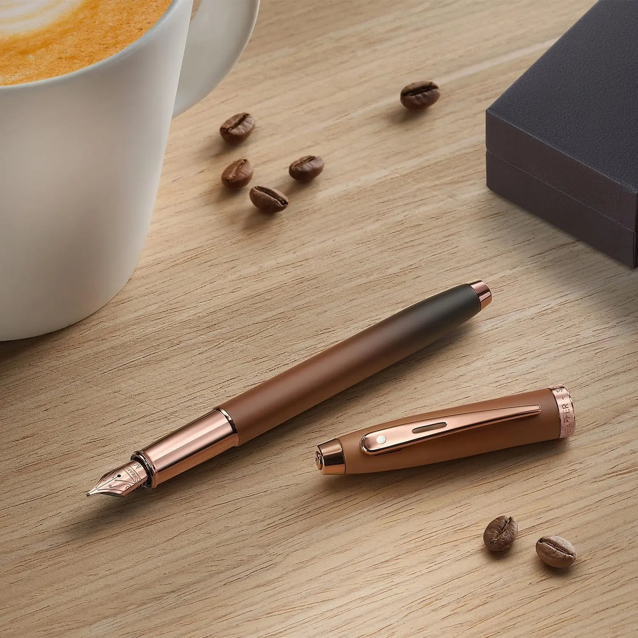 Sheaffer 100 Coffee Edition Matt Brown Fountain Pen with Regal Brown
